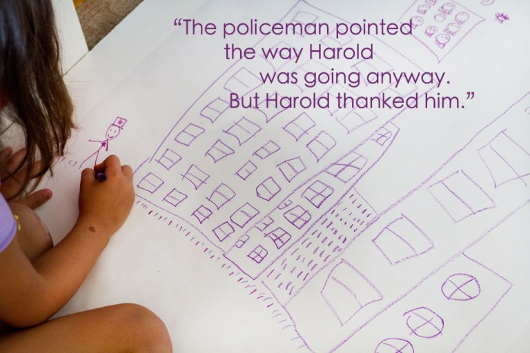 Weekly Kid’s Co-op…Harold and the Purple Crayon | Small Potatoes